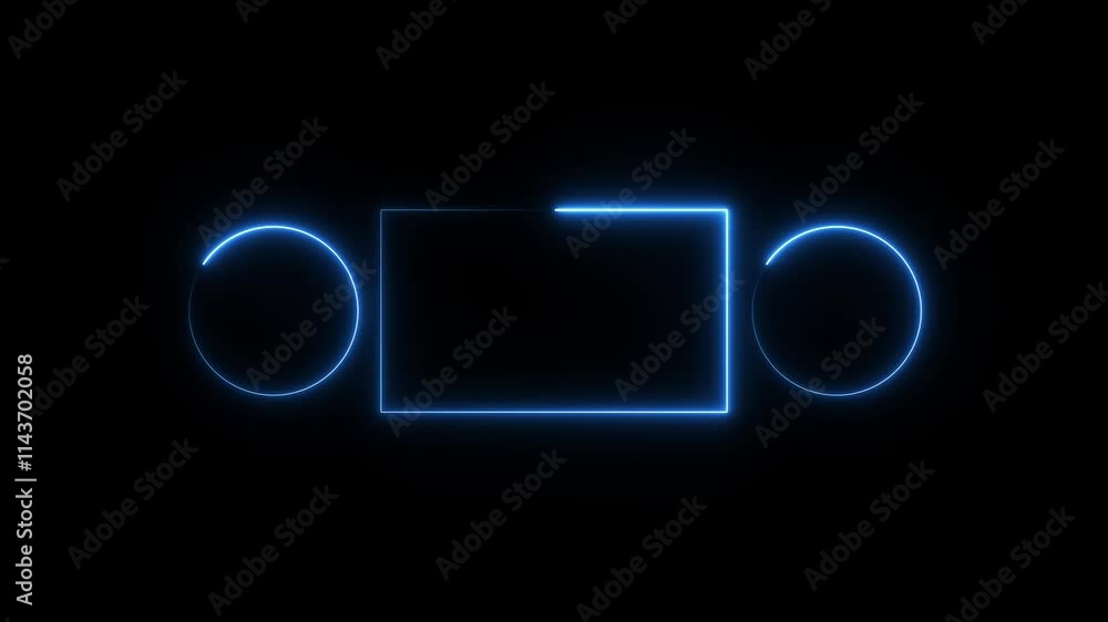 Seamless loop animation rectangles frame ultra video motion graphic. Animated borders frame ...