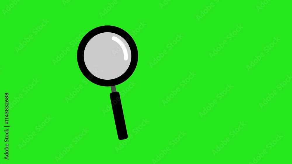 Magnifying Glass Clipart Icon in Motion Seamless Loop Animation on ...