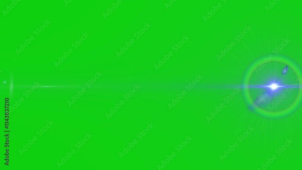 Optical Lens Flare Effect Flare Lens Animation Green Screen. 4K ...