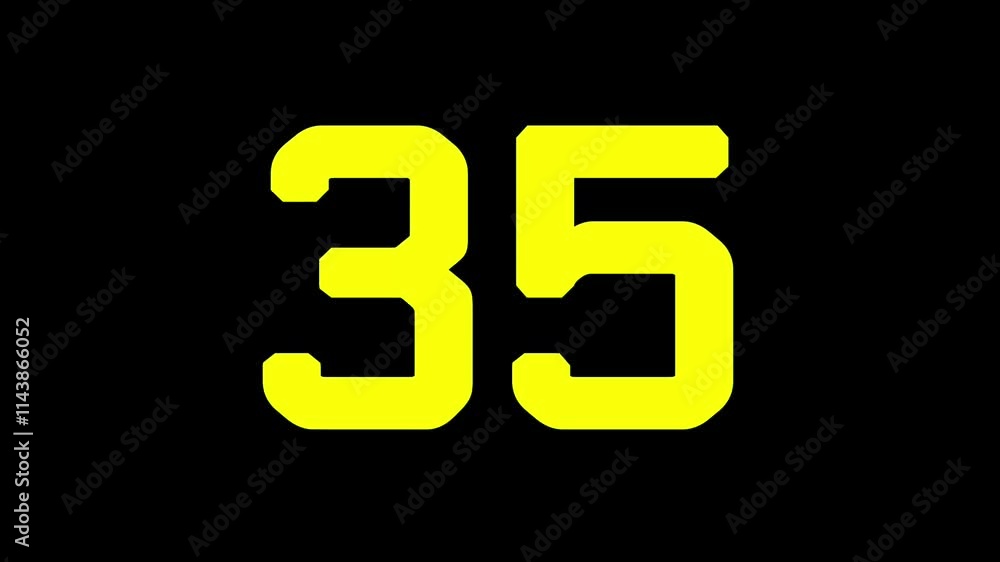 40 seconds countdown timer with bold yellow countdown animation on ...