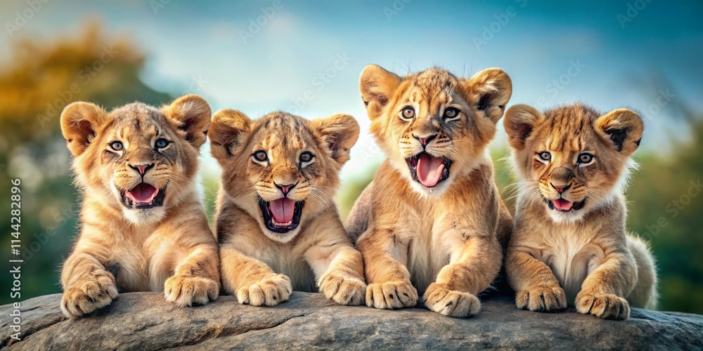 Adorable Lion Cub Poses: Cute Baby Lion Photos, Wildlife Photography ...