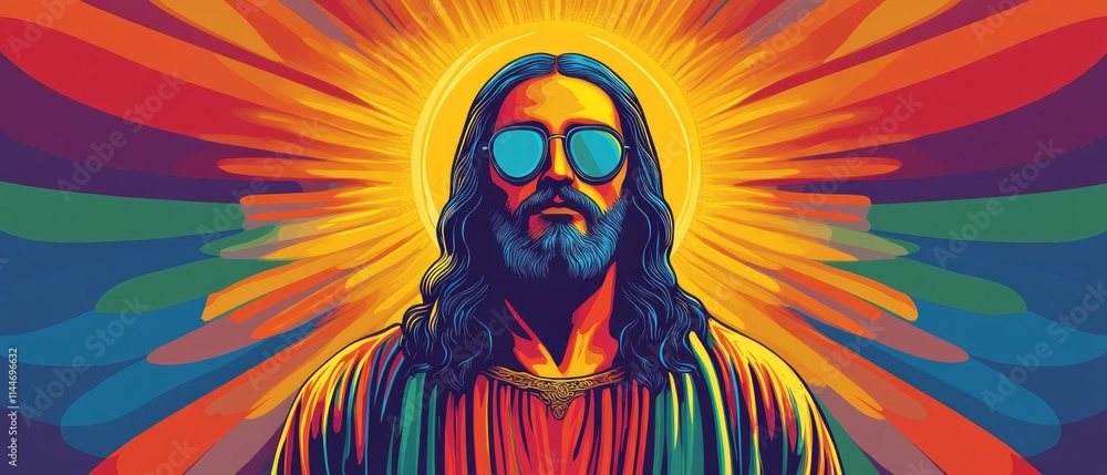 Photo & Art Print In this artistic representation, Jesus Christ is ...