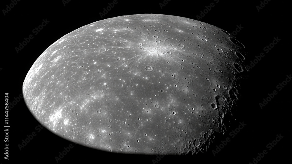 Mercury surface showcases craters and valleys, creating rugged ...