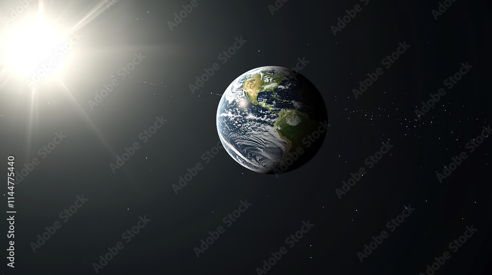 Photo & Art Print Earth axis diagram illustration showing the tilt of ...