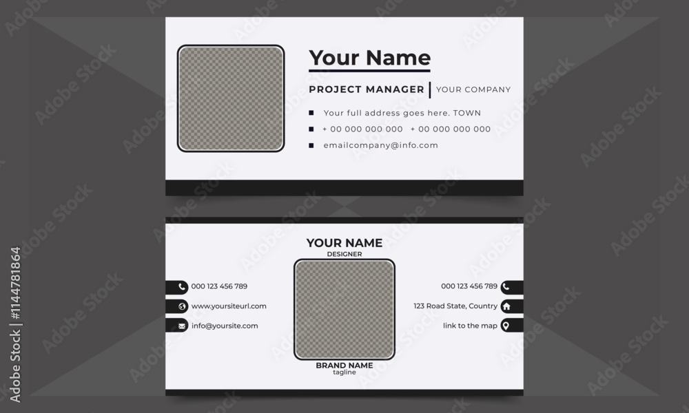 Editable E-Mail Signature Template Design Stock Vector | Adobe Stock