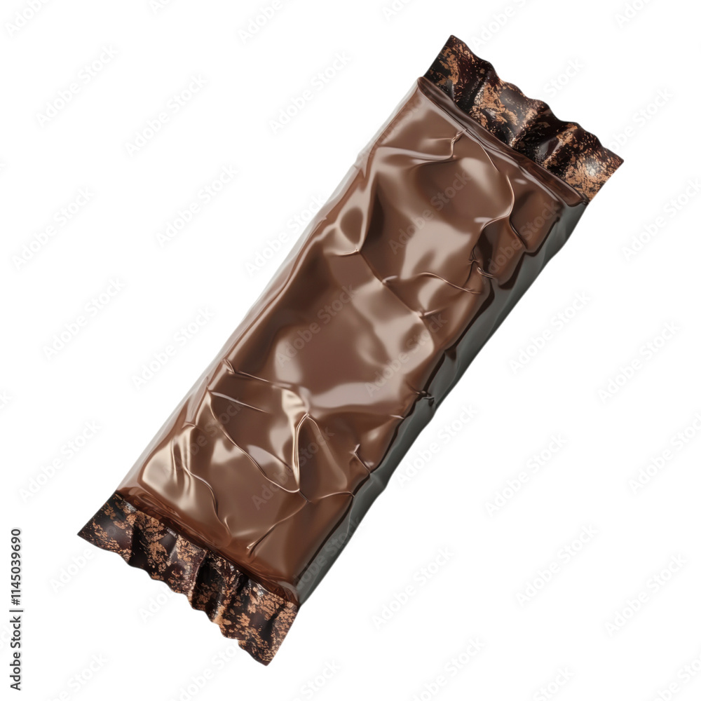 Foto de Slim candy bar wrapper mock-up featuring crinkled edges, PNG ...