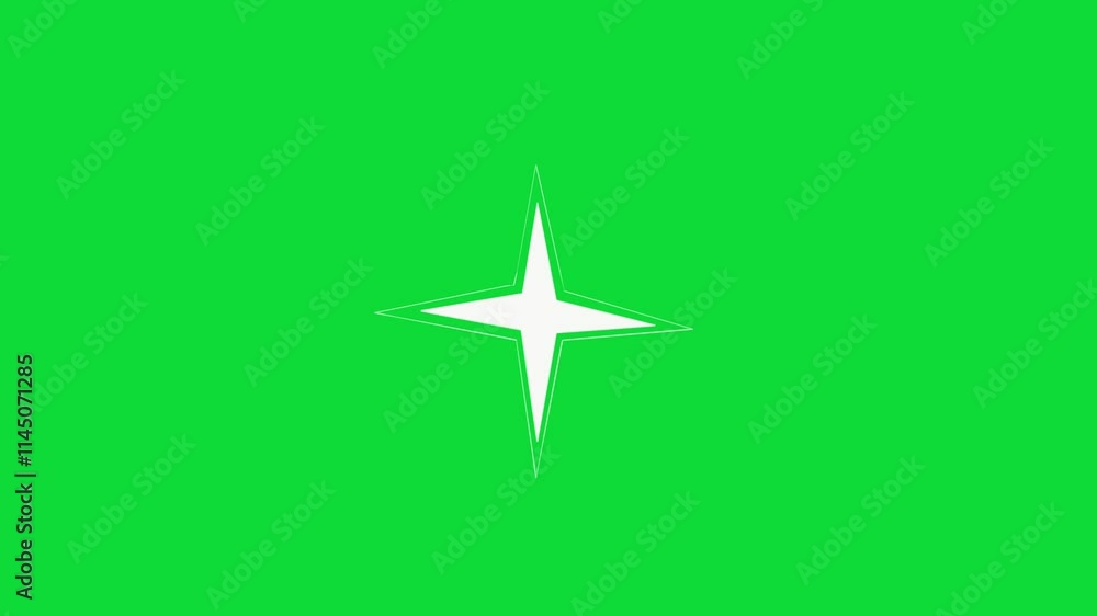 Twinkling effects for cartoon, white blinking shining stars animated ...