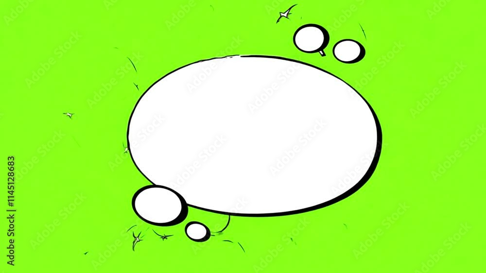 Speech bubble for text, pop up chat box, message box cartoon animated ...