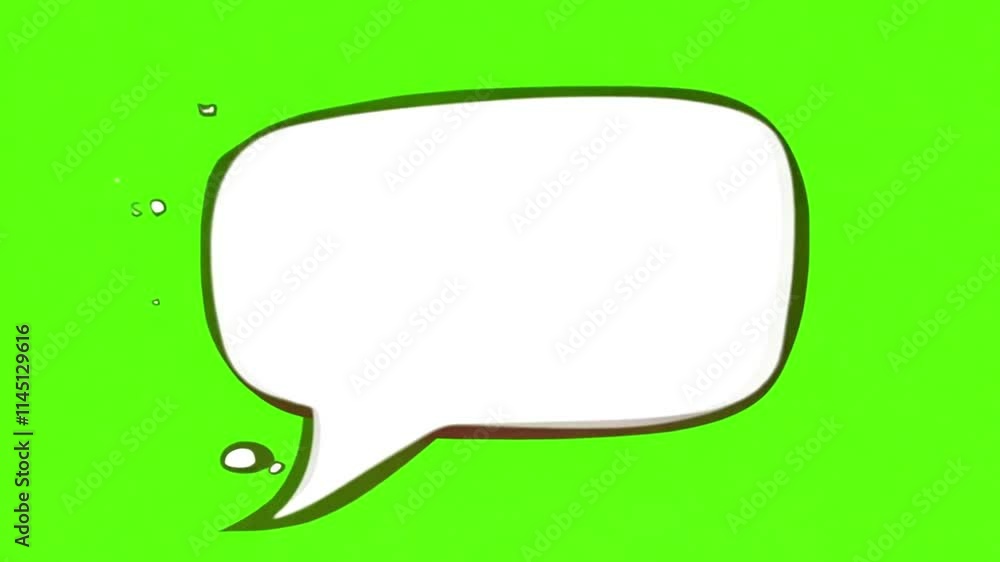 Speech bubble for text, pop up chat box, message box cartoon animated ...