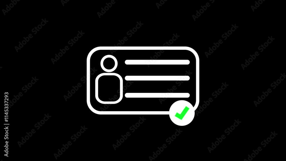 ID Card icon. Identification cards outline icon. Driver's license ...