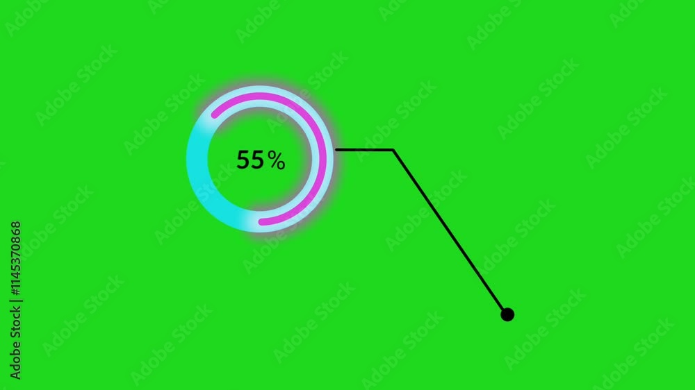infographic Pie Chart animation. eighty percent Motion Graphics diagram. Eighty percentage chart ...