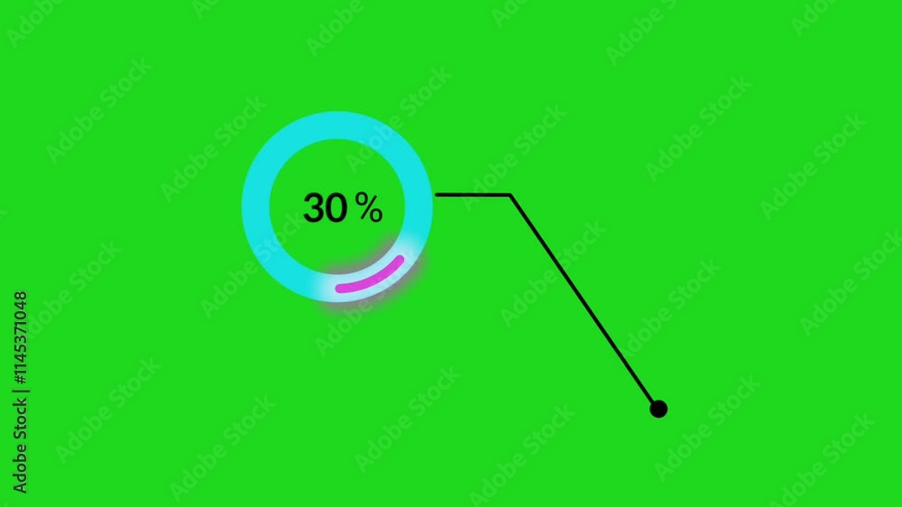 30 percent infographic Pie Chart animation. Thirty percent Motion ...