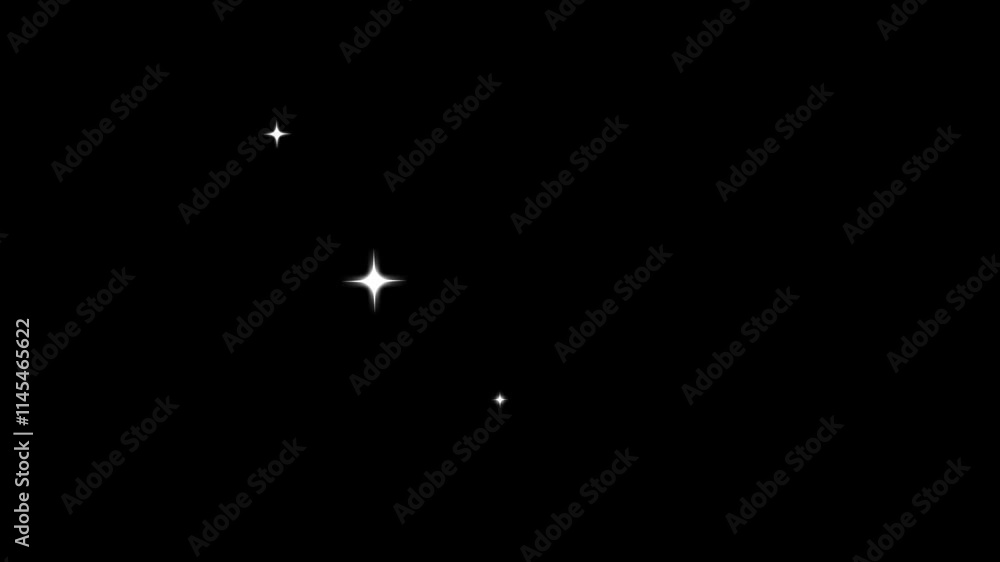 Twinkling stars animation cartoon, twinkling starry night sky, looping ...