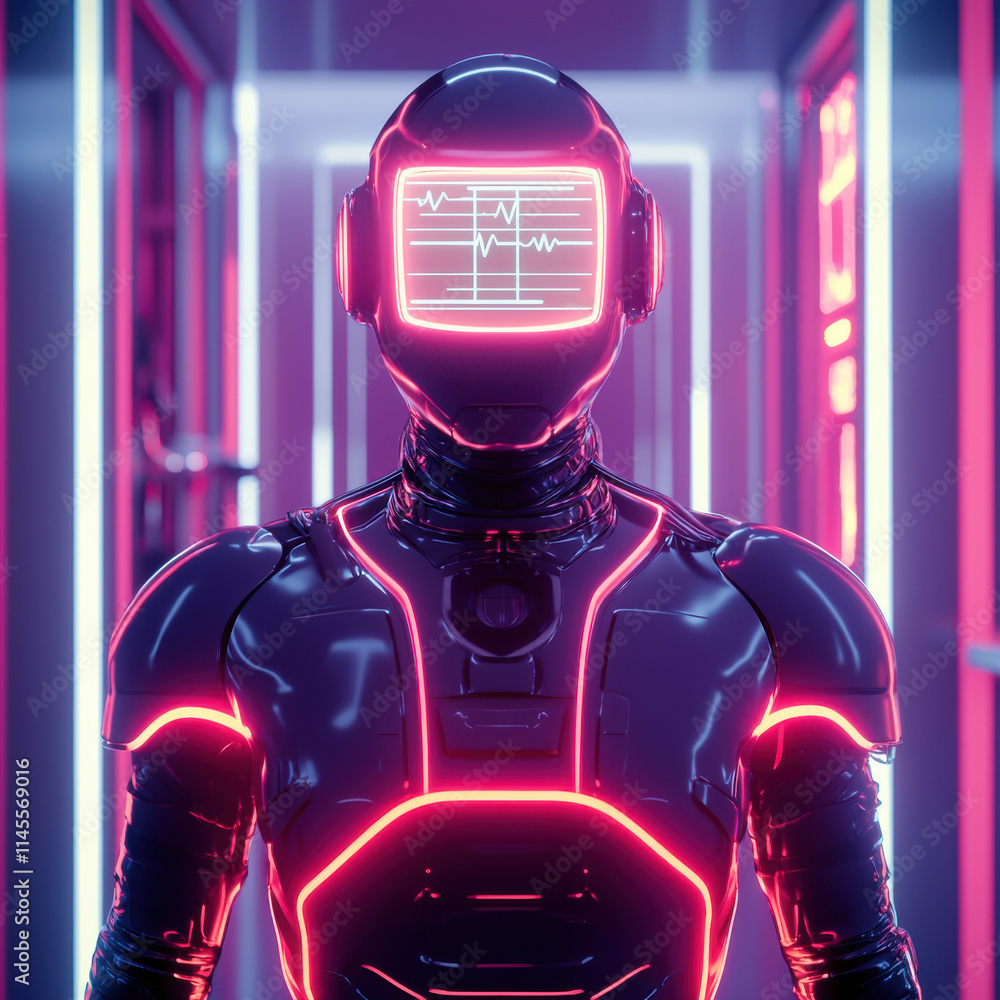 Scammer crime online concept Virtual scammer acting as a glowing AI ...