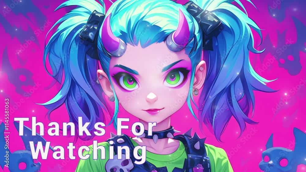 A striking character showcases bright colors and unique style. thanks ...