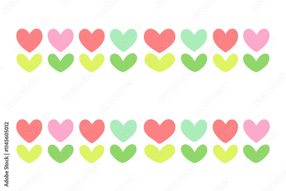 love hearts border love symbol illustration isolated on transparent png ...