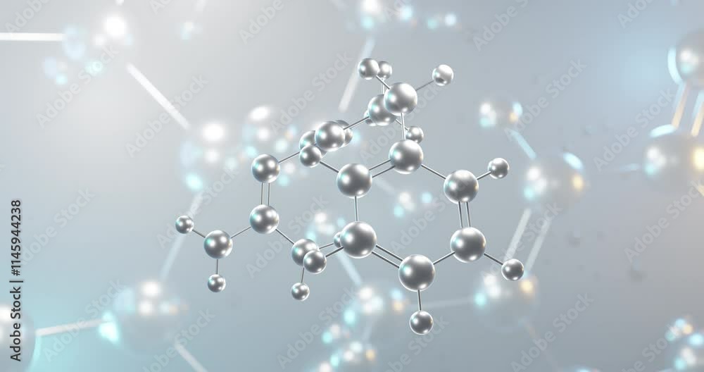 Phenformin rotating 3d molecule, molecular structure of antidiabetic ...