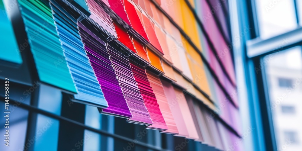 Sample color catalogue showcasing a variety of Pantone colors and ...