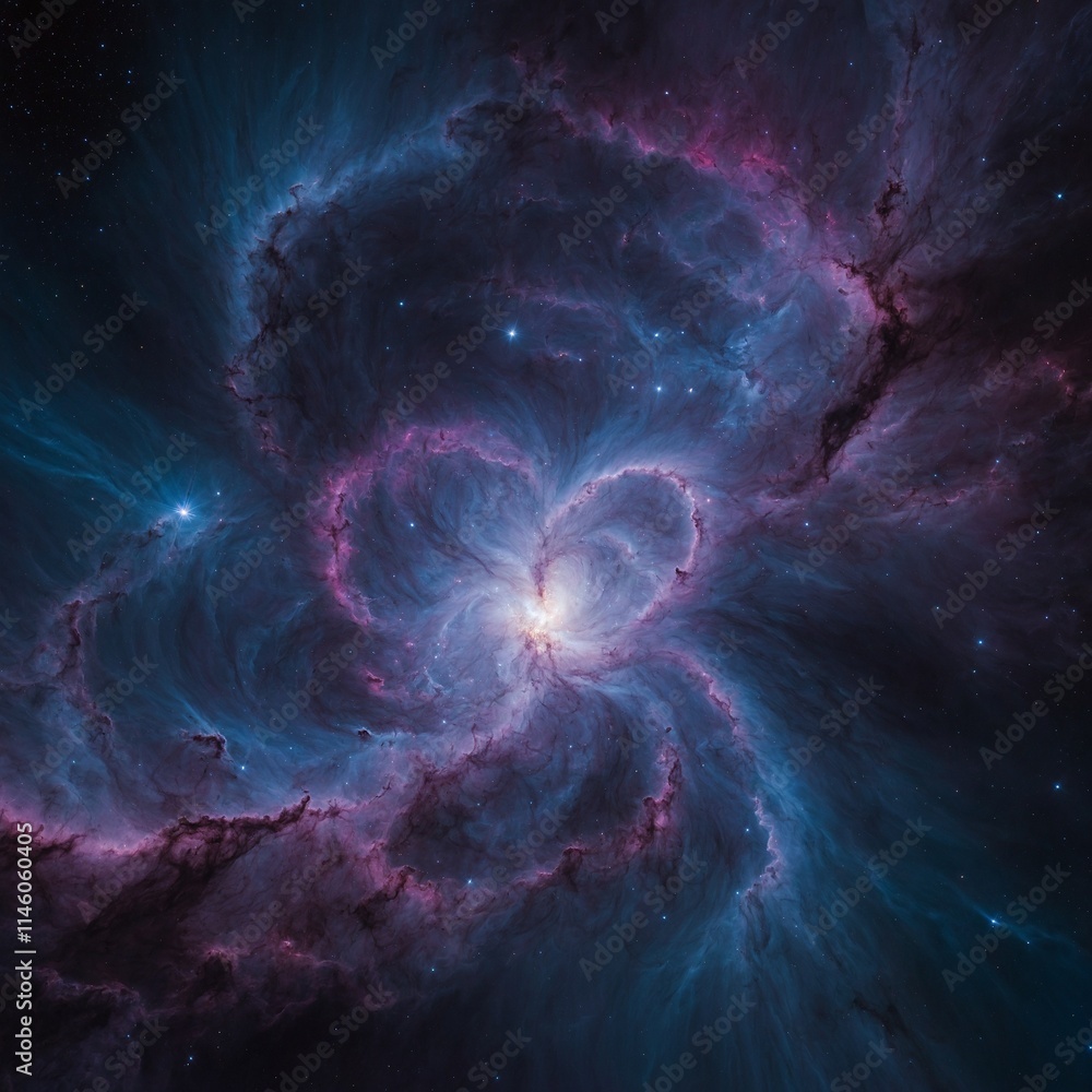 "High-energy plasma swirling in the vastness of space, glowing with ...