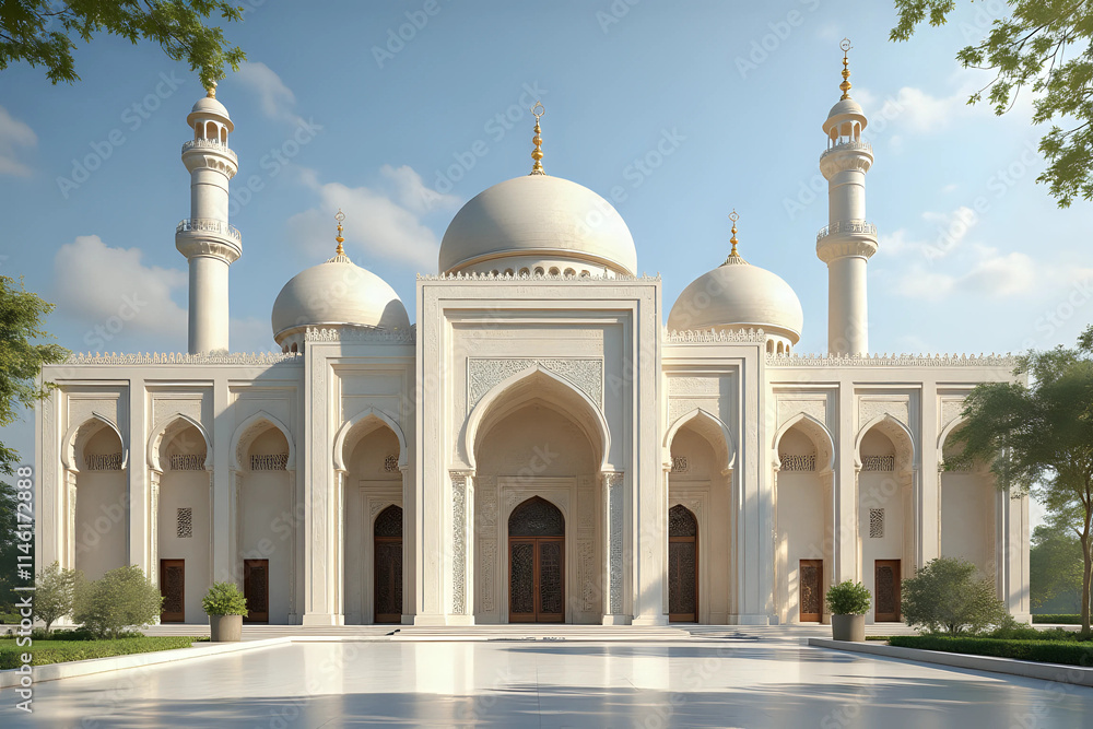 Islamic background mosque. Mosque design in Islamic religious ...