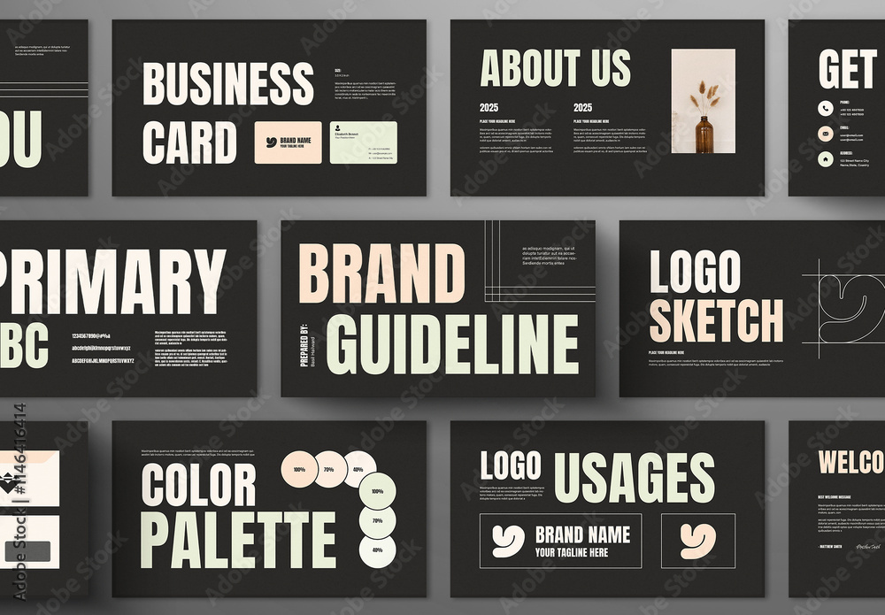 Professional Brand Identity Guidelines Template Layout For Modern ...