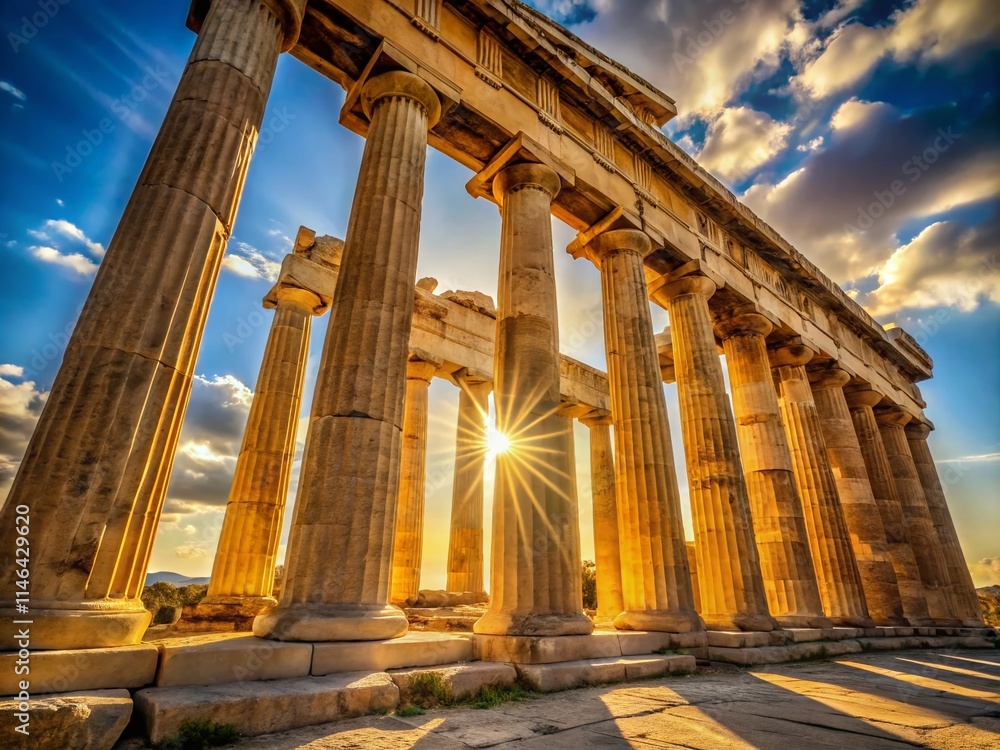 Ancient Greek Columns: Architectural Photography, Majestic Ruins, Doric Ionic Corinthian Orders ...
