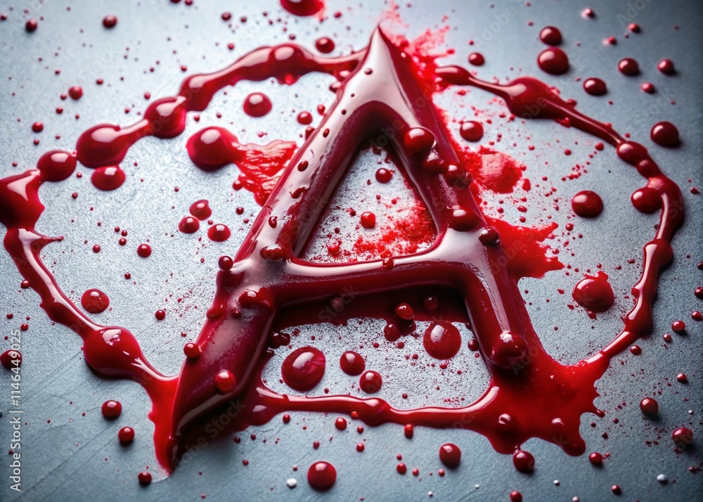 Stockillustratie Blood Splatter Alphabet: Gory Gothic Font, Bloody ...
