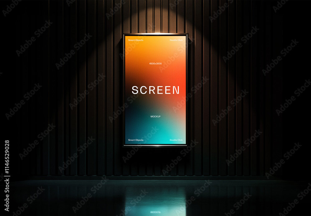Vertical Screen Mockup With Generative AI Stock Template | Adobe Stock
