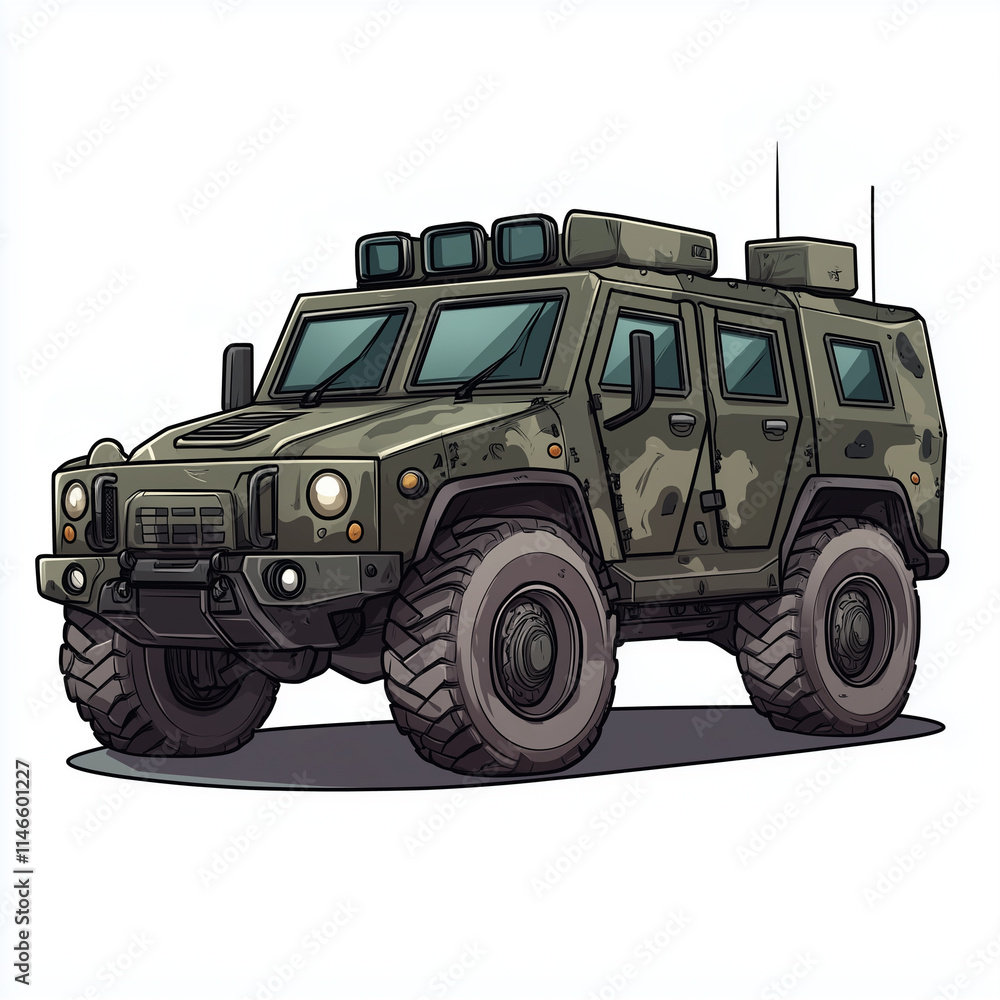 Photo & Art Print Military Truck, SUV - Rugged Tactical Vehicle for ...