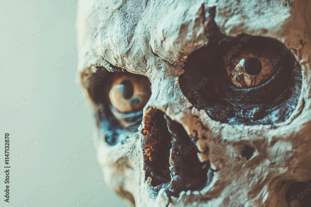 Photo & Art Print Scary and creepy male monster with gouged eyes ...