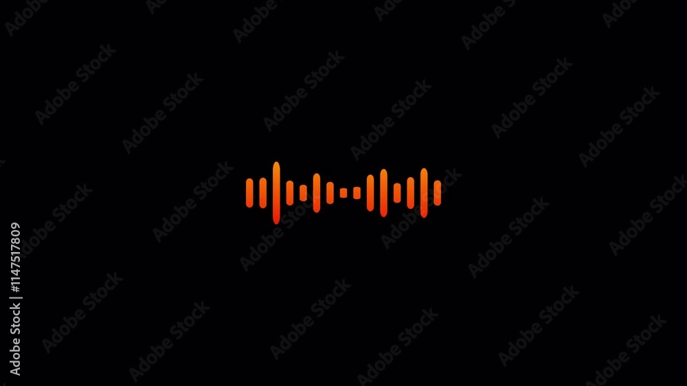Audio sound waveform animation, Animated sound waveform spectrum with ...