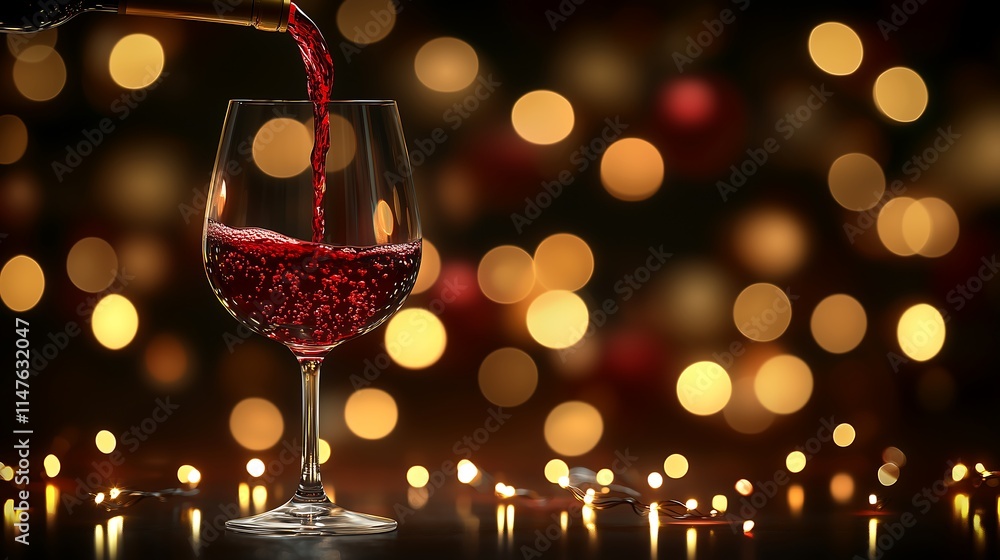 The Dance of Liquid Ruby, Pouring Effortlessly into a Glass, Creating a ...