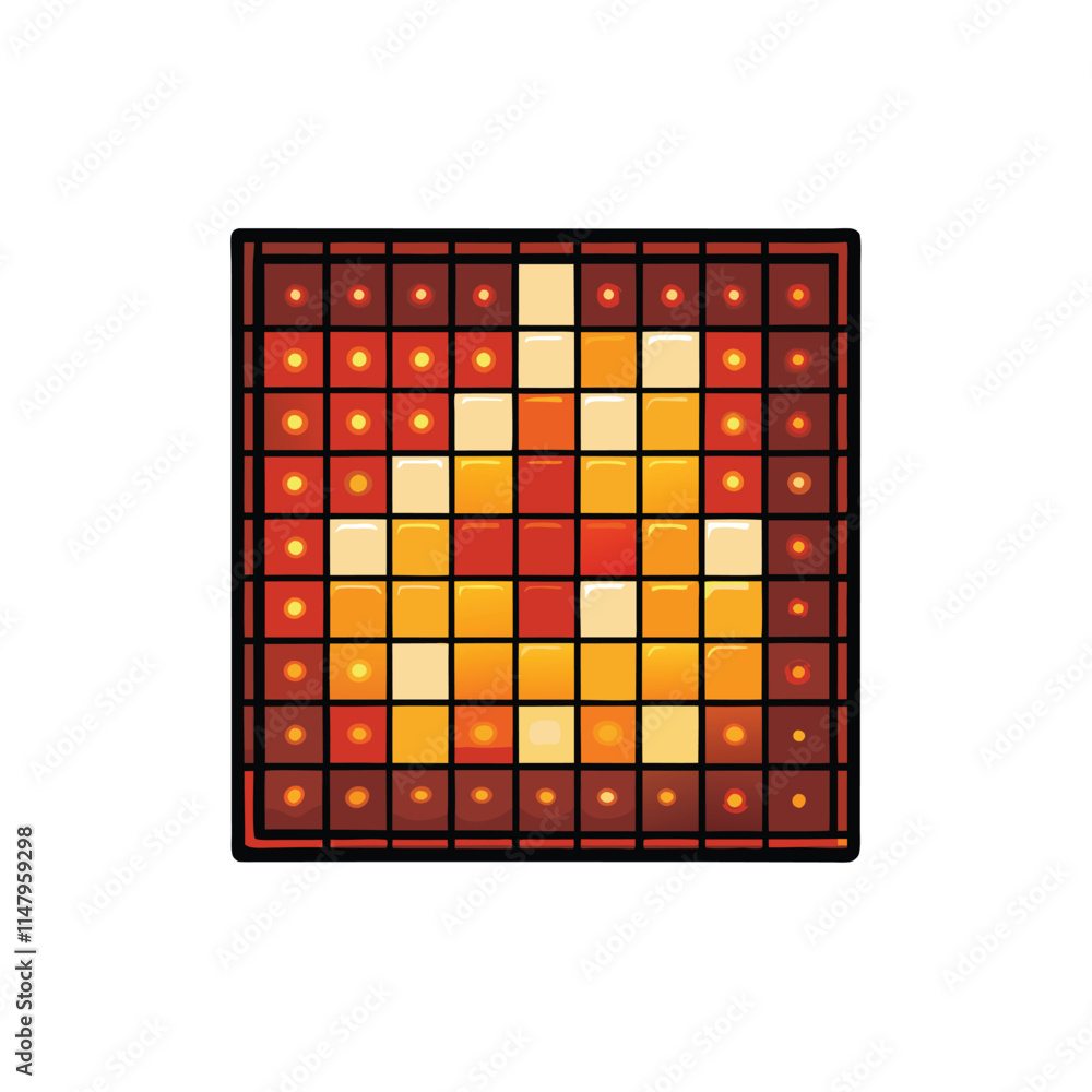 Create a realistic vector illustration of a correlation matrix ...