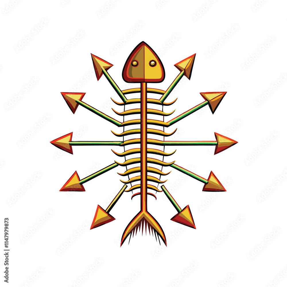 Create a clean vector art illustration of an Ishikawa fishbone diagram ...