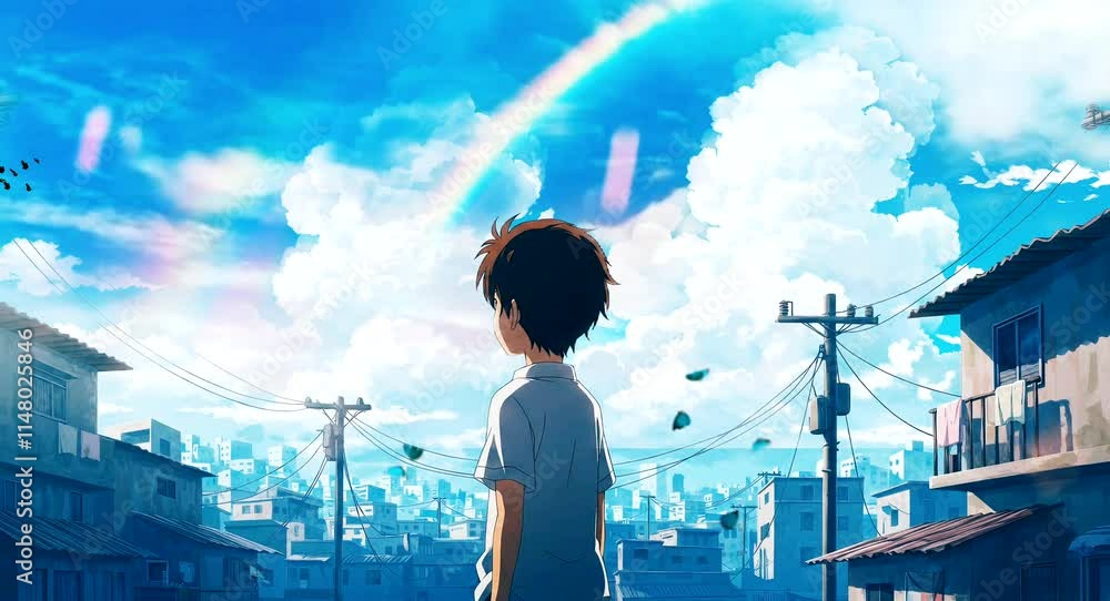 Animated Virtual Backgrounds Boy The Slum Lofi Music Lofi Japanese ...