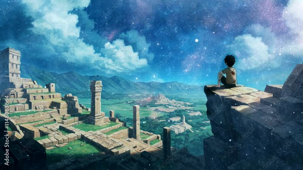 Animated Virtual Backgrounds Poor Boy With Torn Clothes The Cliff ...