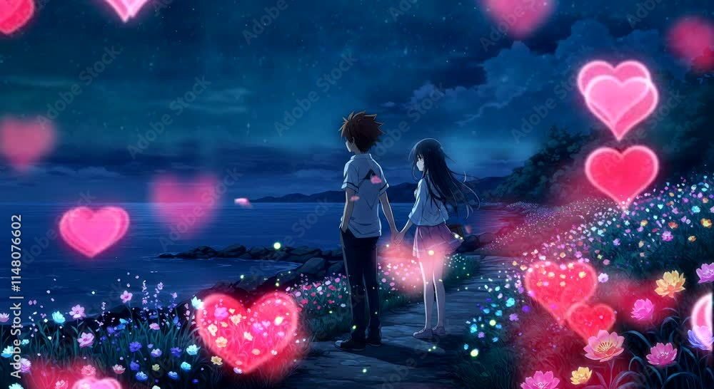 Animated Virtual Backgrounds Couple Love Beautiful Heart Landscape ...