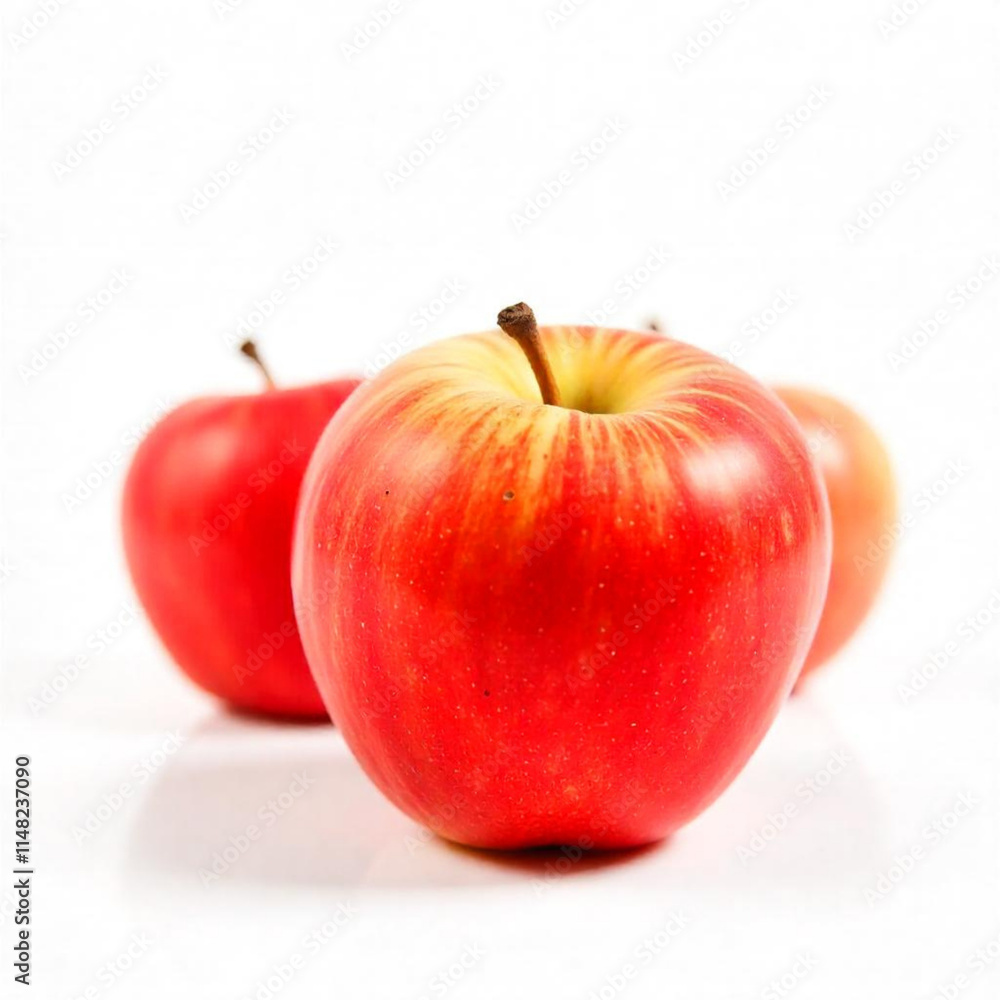 red-apple (Envy Apple), half and slice isolated on a white background ...