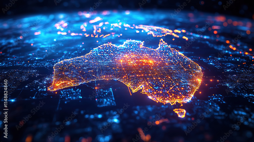 Fintech and Technology Leadership Represented by Modern Map of ...