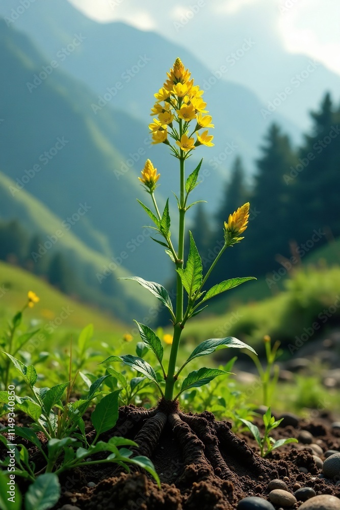 Described as a perennial herb with a taproot and sprawling branches in ...