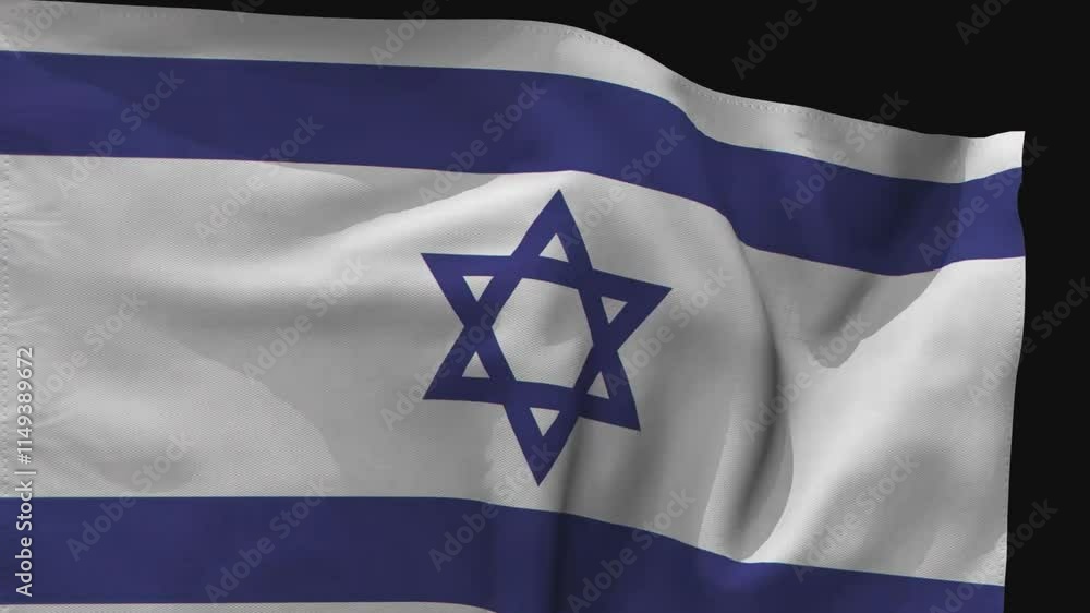 The White with a Blue Star of David between Two Blue Horizontal Stripes ...