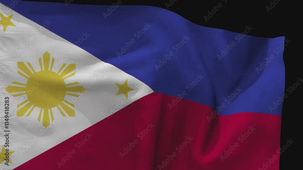 The Blue and Red Horizontal Stripes with a White Triangle, Three Stars ...