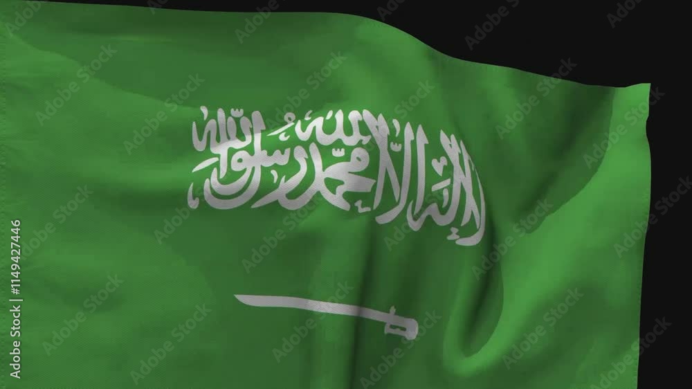 The Green with a White Sword and Arabic Inscription: The Animated Flag ...