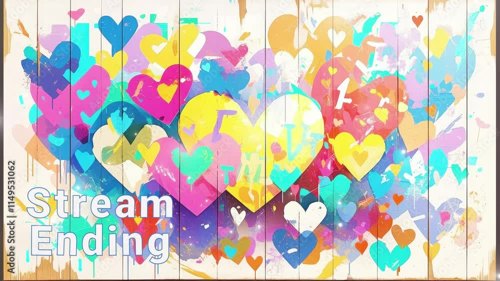 Colorful hearts create a vibrant farewell atmosphere at stream's ...