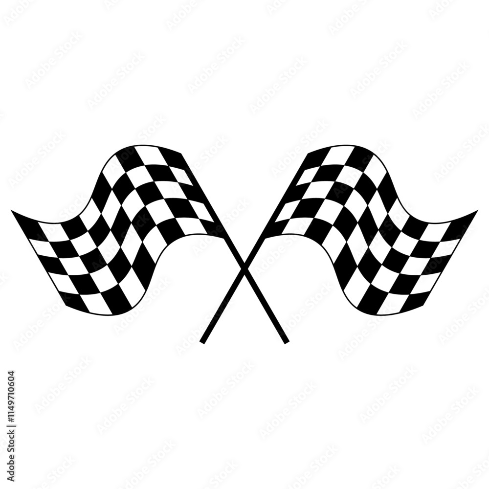 crossed racing checkered flags sport finish line flag NASCAR Racing AI ...