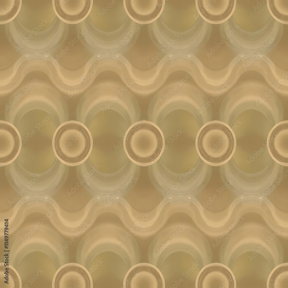 Abstract Geometric Pattern: A repeating pattern of interlocking circles ...