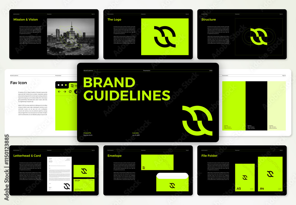 Modern & Clean Brand Guideline Layout Stock Template | Adobe Stock