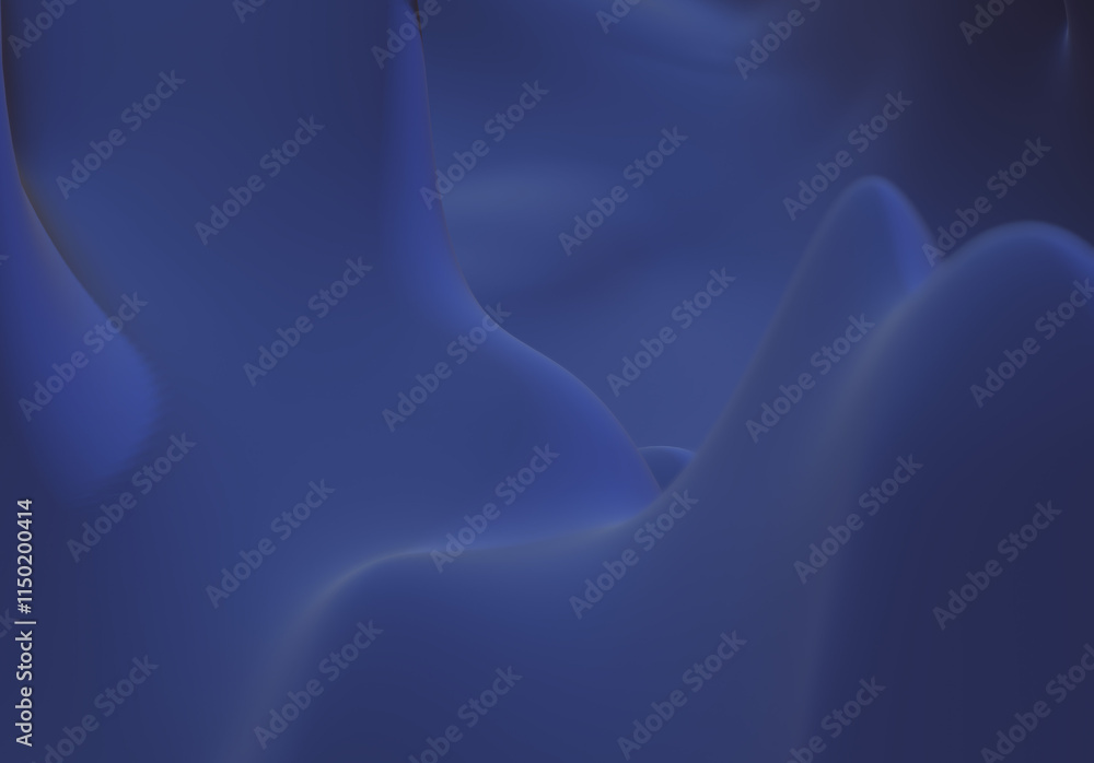 Abstract 3D liquid fluid circles background with smooth shapes wave ...