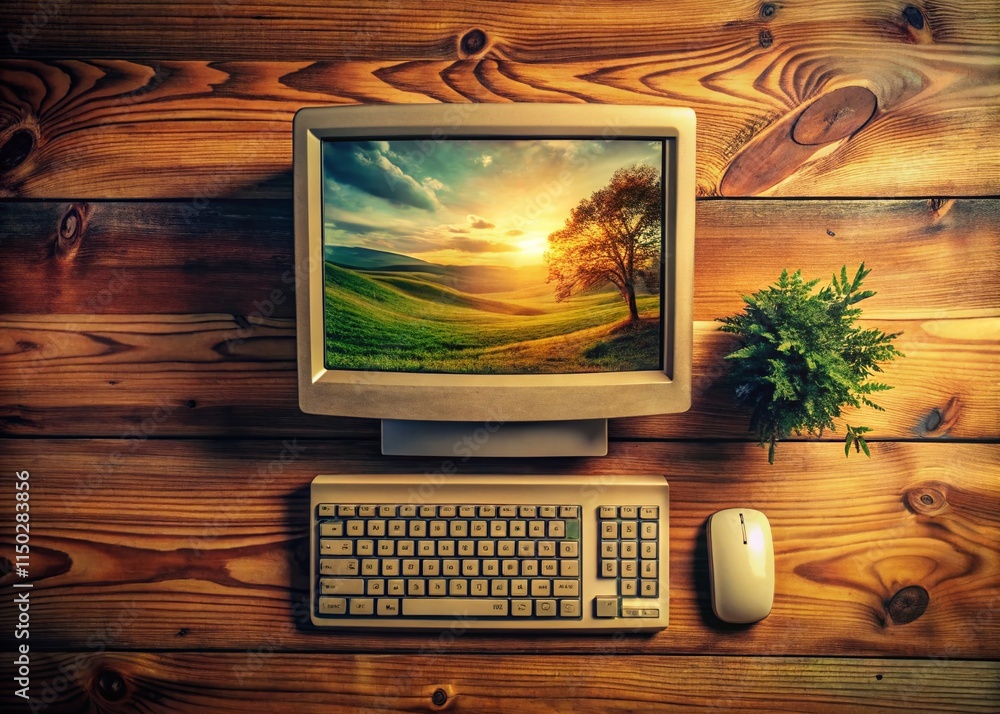 Vintage Personal Computer, Retro Tech, Old Computer Monitor, Desk Setup ...