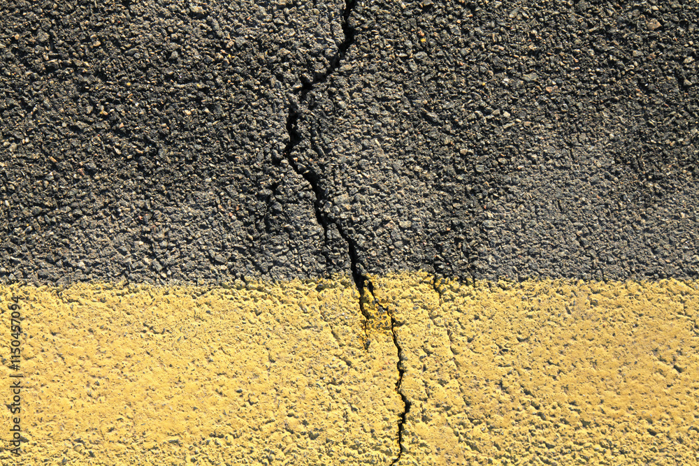 Asphalt surface and backdrop. Asphalt with a crack in middle. Road ...